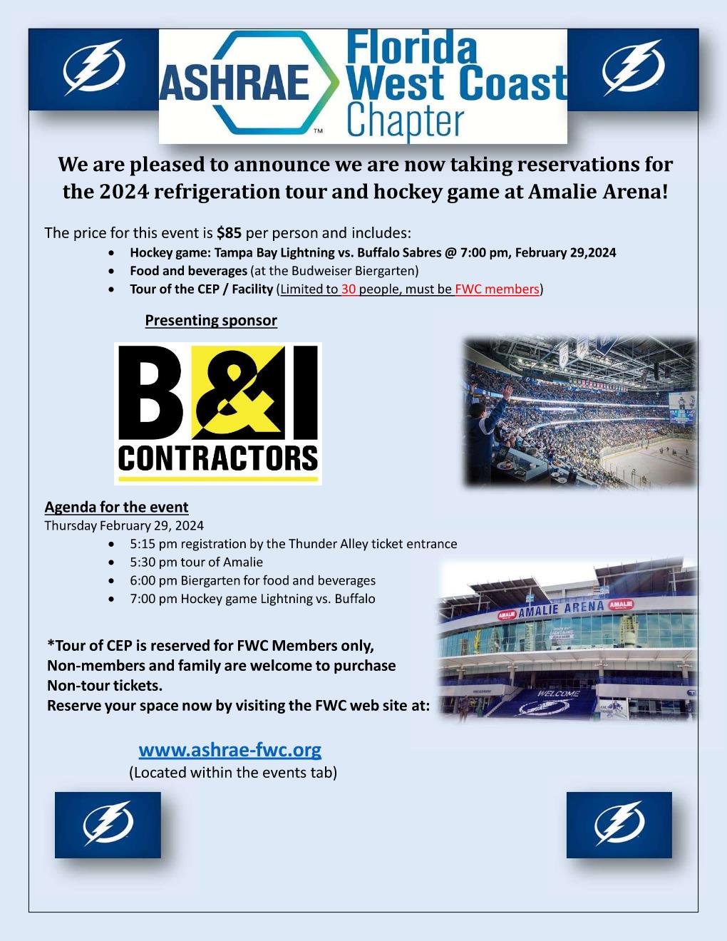 FWC Refrigeration Night and Technical Tour - ASHRAE
