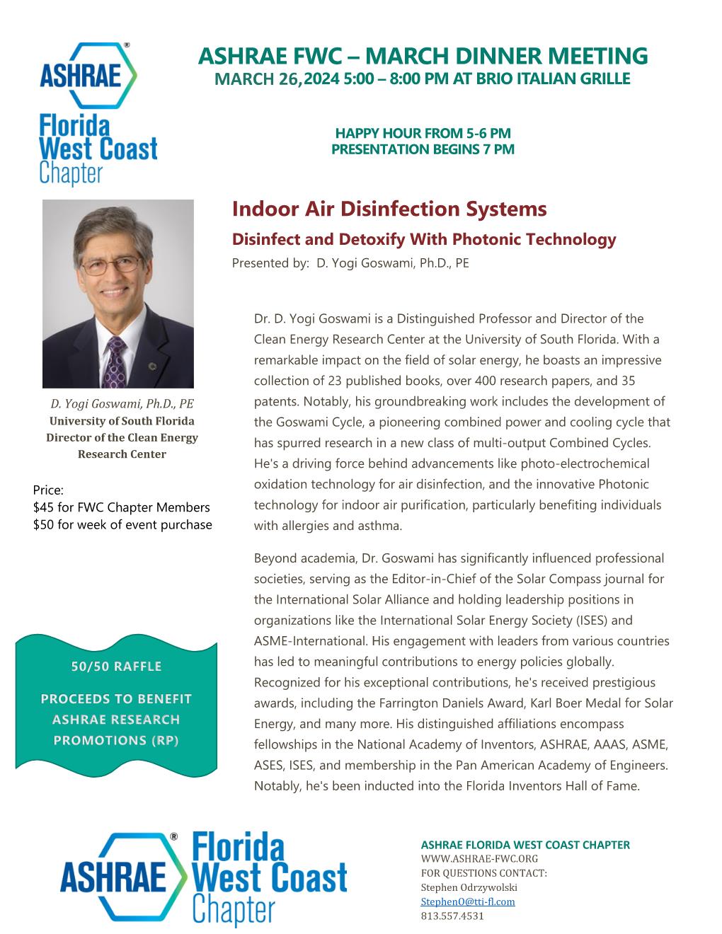 March Dinner Meeting - ASHRAE