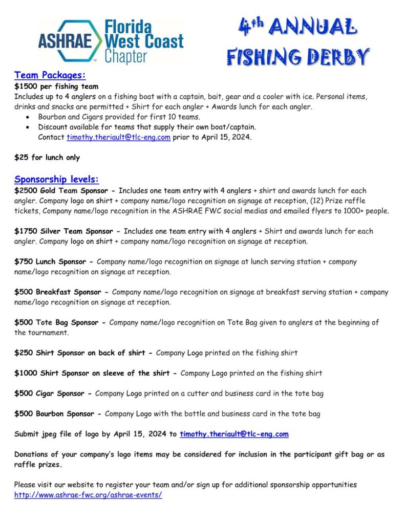 Inshore Fishing Tournament - ASHRAE